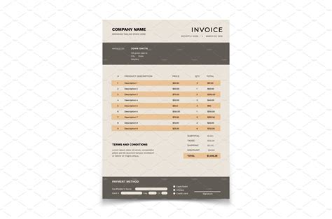 Invoice Template Bill Form With MasterBundles