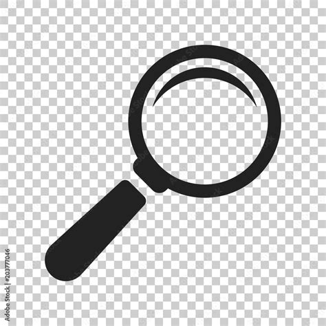 Magnifying Glass Vector Icon In Flat Style Search Magnifier
