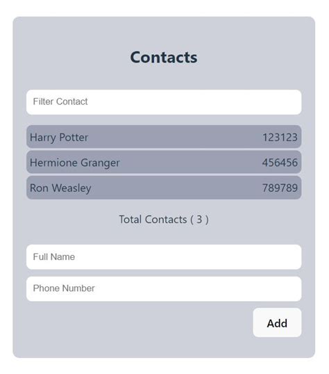 Github Meryemsulumcontactapp React React Uygulaması Contact App