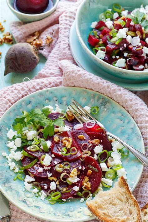 Rote Bete Salat mit Feta und Walnüssen