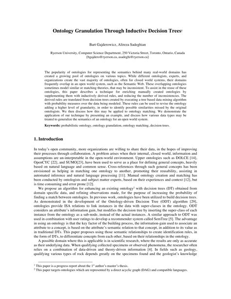 Pdf Ontology Granulation Through Inductive Decision Trees