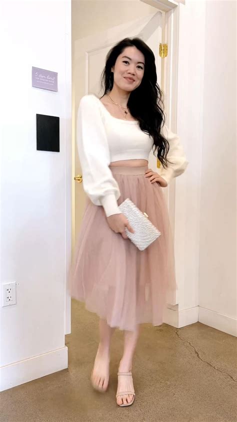 How To Style A Tulle Midi Skirt Outfit Tulle Midi Skirt Outfit