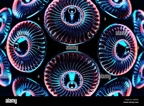 D Illustration Of Technological Circle Similar To The Burners On A