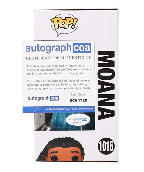 Auli I Cravalho Signed Disney Princess 1016 Moana Funko Pop Vinyl