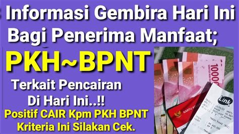 Informasi Gembira Sudah Mulai Ada Pencairan Bagi Kpm PKH BPNT Kpm Ini