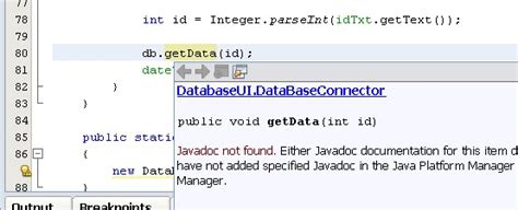 Java Netbeans Show Method Header Params Return Value On Mouse