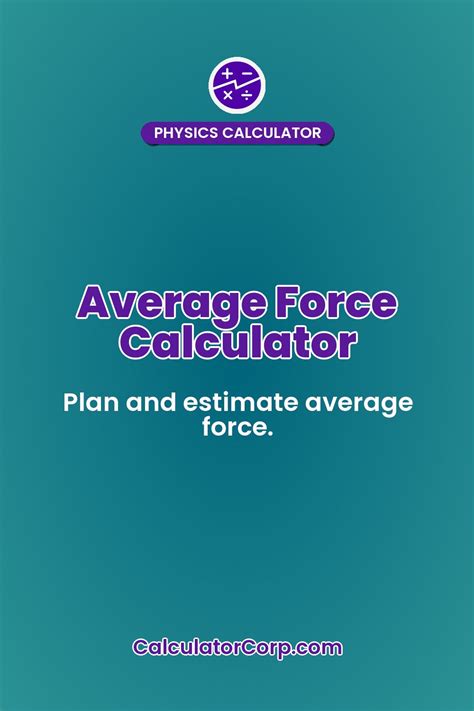 Average Force Calculator