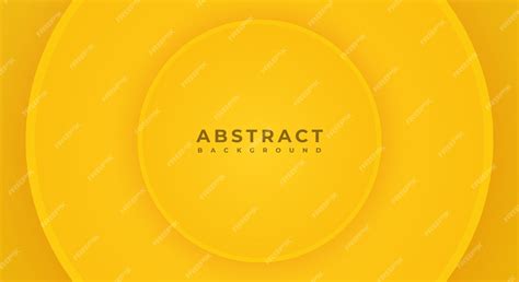 Premium Vector Abstract 3d Background Circle Yellow Papercut Layer With Copy Space For Text Or