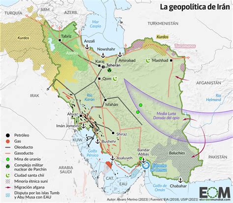 El mapa de la geopolítica de Irán Mapas de El Orden Mundial EOM