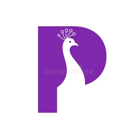 Letter P Beautiful Peacock Logo Template Vector Template Colorful