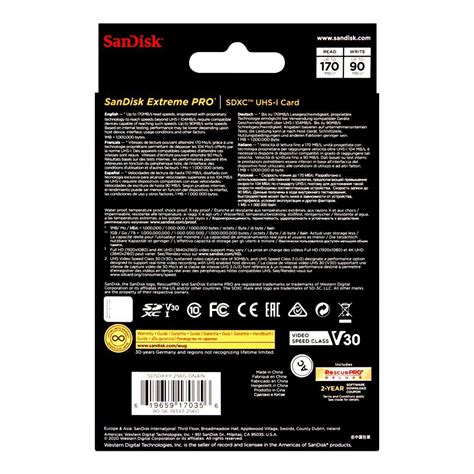 Purchase Sandisk Extreme Pro Sdxc Uhs 1 Card 256gb Online At Best