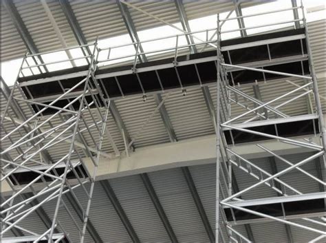 1 35x2x11 75m Aluminum Portable Scaffold With 45 Degree Ladder From