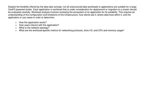 workload analysis dell powerscale considerations and best practices