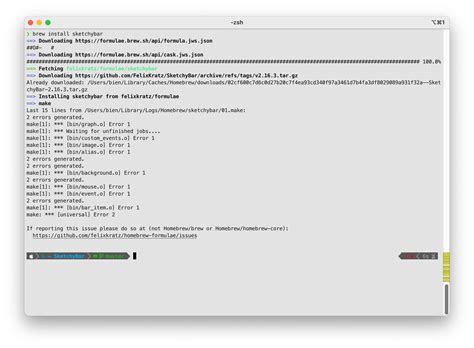 Brew Install Does Not Work · Issue 5 · Felixkratzhomebrew Formulae