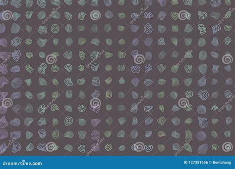 Color Abstract Rounded Shapes Geometric Pattern Generative Art Background Line Drawing