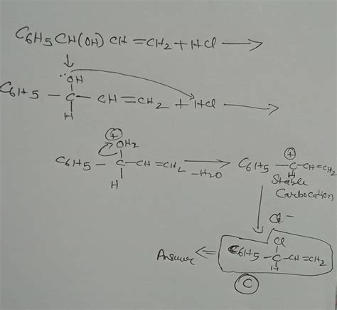 In the following reaction, chch(ohch = ch2 + hcl the major product is (a) ch,ch(oh)ch,ch,a