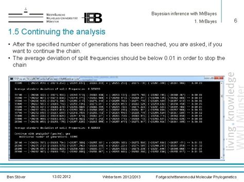 Bayesian Inference With Mr Bayes Molecular Phylogenetics Exercise
