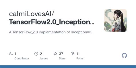 Github Calmilovesai Tensorflow2 0 Inceptionv3 A Tensorflow 2 0 Implementation Of Inceptionv3