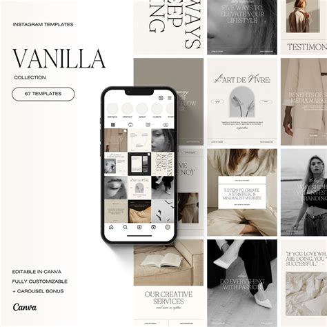 Vanilla Instagram Canva Templates The Voy Shop