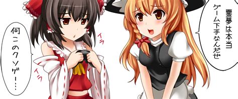 2560x1080 Resolution Nendoroid Hakurei Reimu Kirisame Marisa Girls