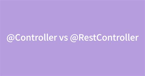 Controller와 Restcontroller 차이점