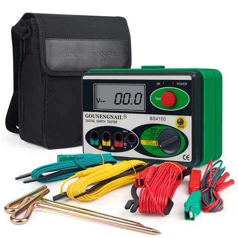 Gounengnail Digital Earth Resistance Tester Soil Resistivity Meter