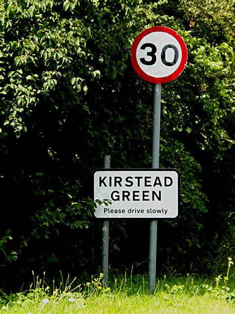 Roadsign Kirstead Green Village Name Geographer Cc By Sa 2 0