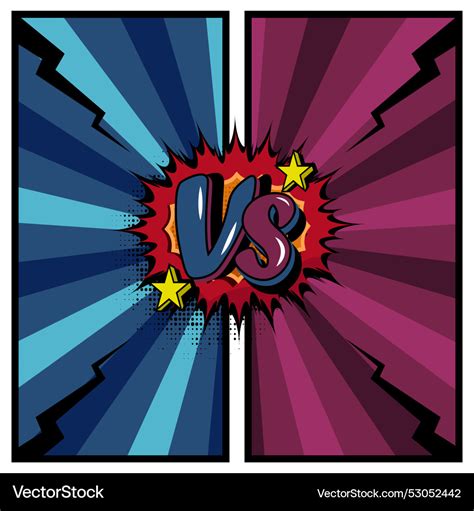 Comic Book Versus Classic Pop Art Style Royalty Free Vector