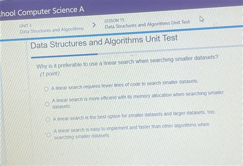 Solved Hool Computer Science Aunit Lesson Data Structures Chegg