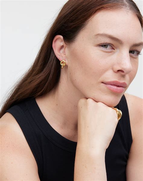 Hoop Chain Drop Earrings Madewell