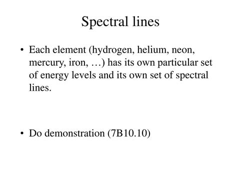 PPT Spectral Lines PowerPoint Presentation Free Download ID