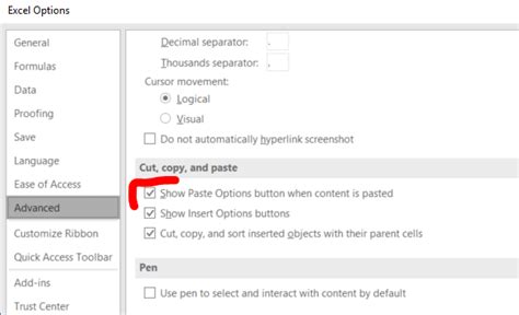 Microsoft Excel Access Paste Options Without Disabling Quick Analysis Super User