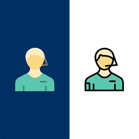 Arbiter Football Judge Linesman Referee Icons Flat And Line Filled Icon Set Vector Blue