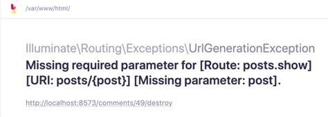 コメントを消すと Missing Required Parameter For 〜 というエラーが出ます プログラミングならドットインストール