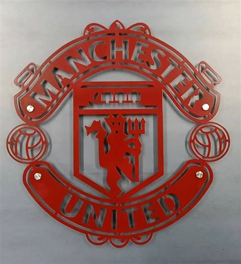 ป้ายแมนเชสเตอร์ยูไนเต็ด Logo Manchester United ป้ายแห่แมนยู ไม้อัดหนา 3 มิล และเหล็กหนา 1 5 มิล