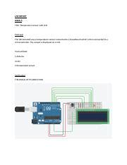 LAB REPORT Docx LAB REPORT WEEK Title Temperature Sensor With LCD Portrayal The Lab