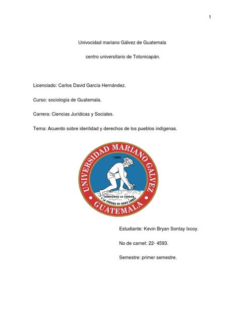 Acuerdo Sobre La Identidad Y Derechos De Los Pueblos Indigenas Pdf