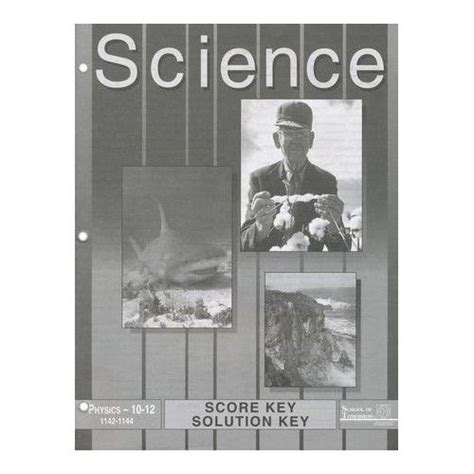 Physics Pace Score Key 1142 1144 Grade 12 Physics Accelerated