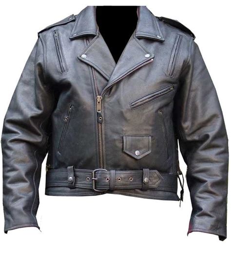 New Mens Motorcycle Leather Biker Classic Jacket Removable Liner