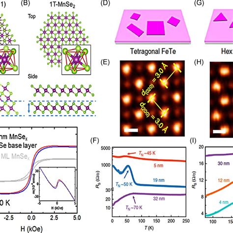 ultrathin two‐dimensional magnetic mnse x and fete crystals a c