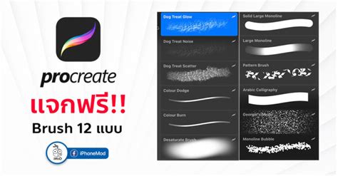แจกหัวแปรง Brush สวยๆ ฟรี จาก Procreate