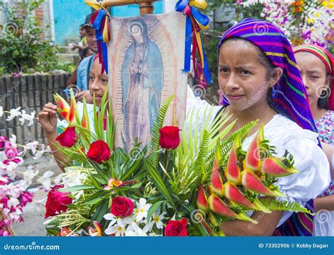 Flower And Palm Festival In Panchimalco El Salvador Editorial Photo