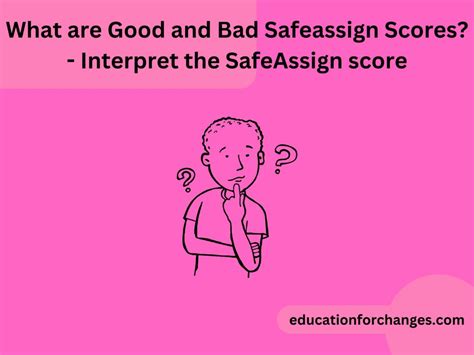 What Are Good And Bad Safeassign Scores Interpret The Safeassign