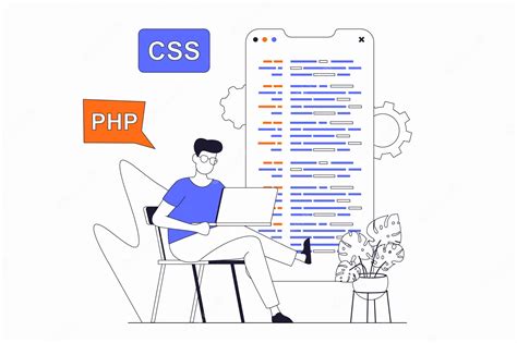 Premium Vector Programmers Working Concept With People Scene In Flat