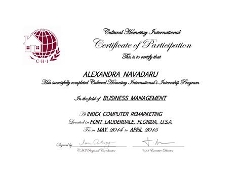 Intership Certificate Ppt