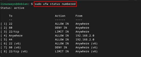 How To Install And Setup Firewall With UFW On Debian LinuxWays