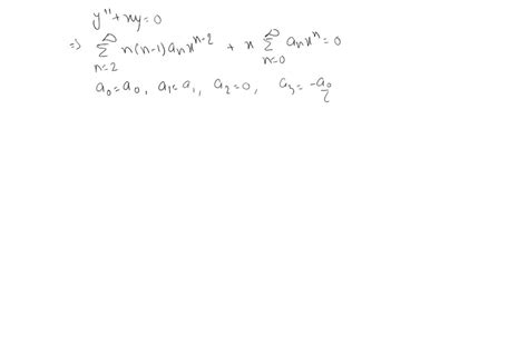 Solvedsolve The Differential Equation With A Power Series Expansion