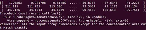 Concatenation Numpy Concatenate Function Not Works When Handling With