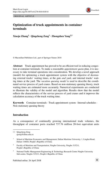 Pdf Optimization Model For Loading Sequence Based On Mixed Storage