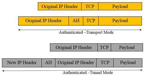 Ah Encapsulation On Tunnel And Transport Mode Unlike Ah [fig 2] Esp Download Scientific